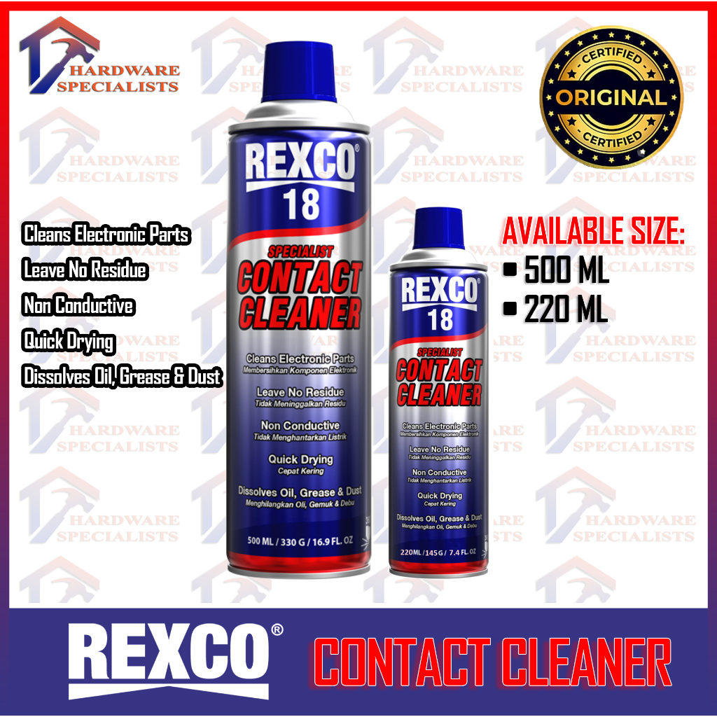 Rexco 18 Specialist Contact Cleaner 500 ML OR 220 ML | Shopee Philippines