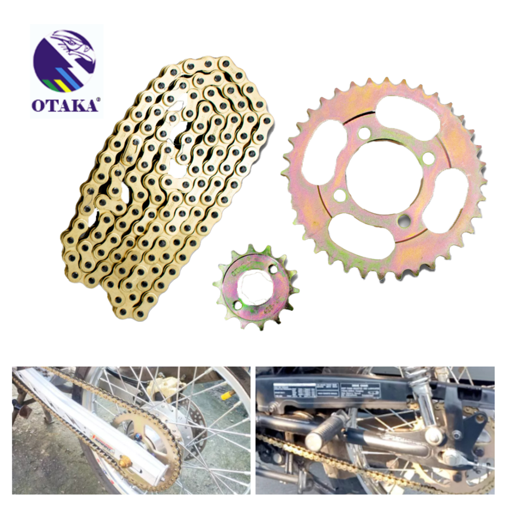 OTAKA MOTORCYCLE CHAIN AND SPROCKET/CHAIN SET FOR RAIDER150/NEW, ROUSER ...