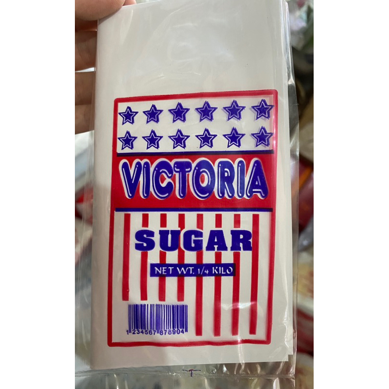 Victoria Sugar bag 4x7 250 grams sugar plastic 1/4kilo 100 pcs | Shopee ...