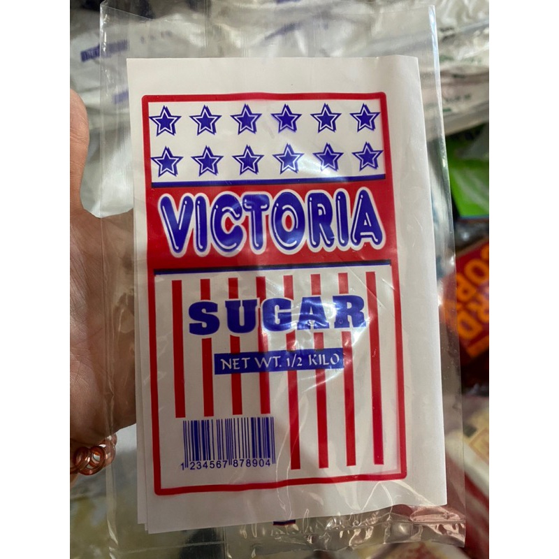 Victoria Sugar plastic 5x8 for 1/2 kilo sugar 500 grams, 100 pcs ...