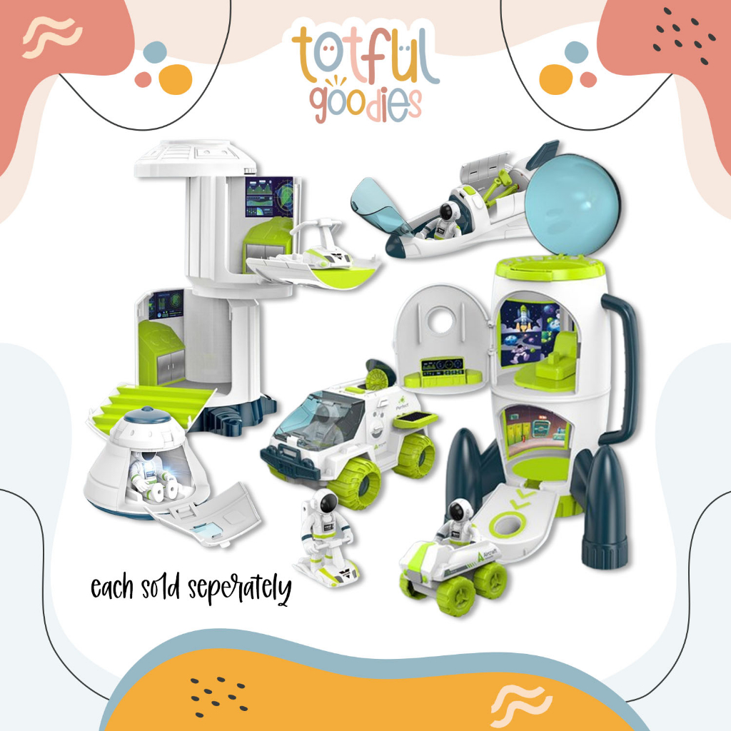 Kids SPACE SERIES Astronaut Rocket Spaceship Play Role Mini Scene Gift ...