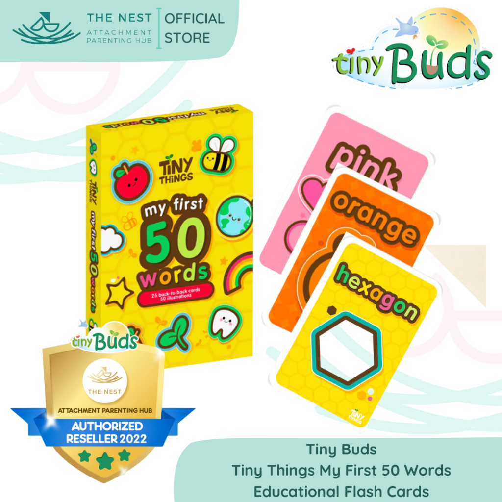 Tiny Buds Tiny Things My First 50 Words Educational Flash Cards ...
