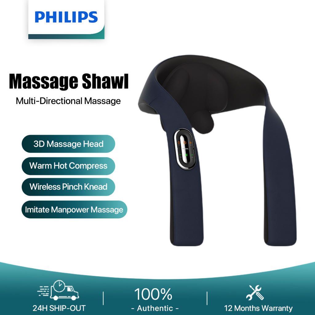 Philips Shoulder And Neck Massager Shawl Wireless Waist Back Multi-Part ...