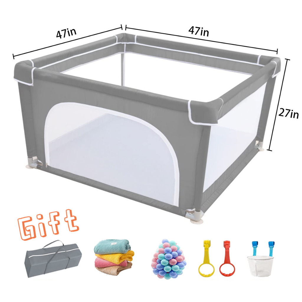 NIVICO BEBE Big Playpen For Baby Indoor Breathable Mesh Playfence ...