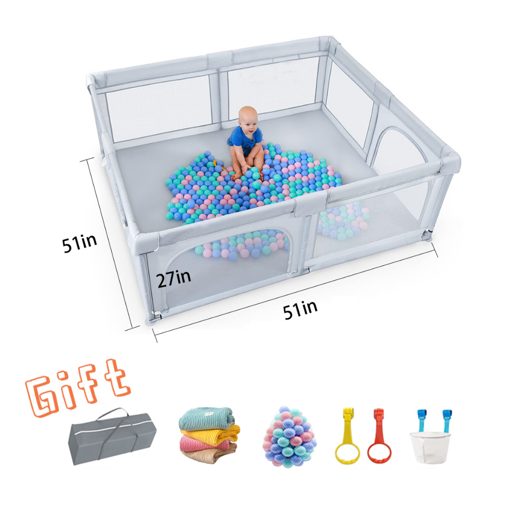 NIVICO BEBE Big Playpen For Baby Indoor Breathable Mesh Playfence ...