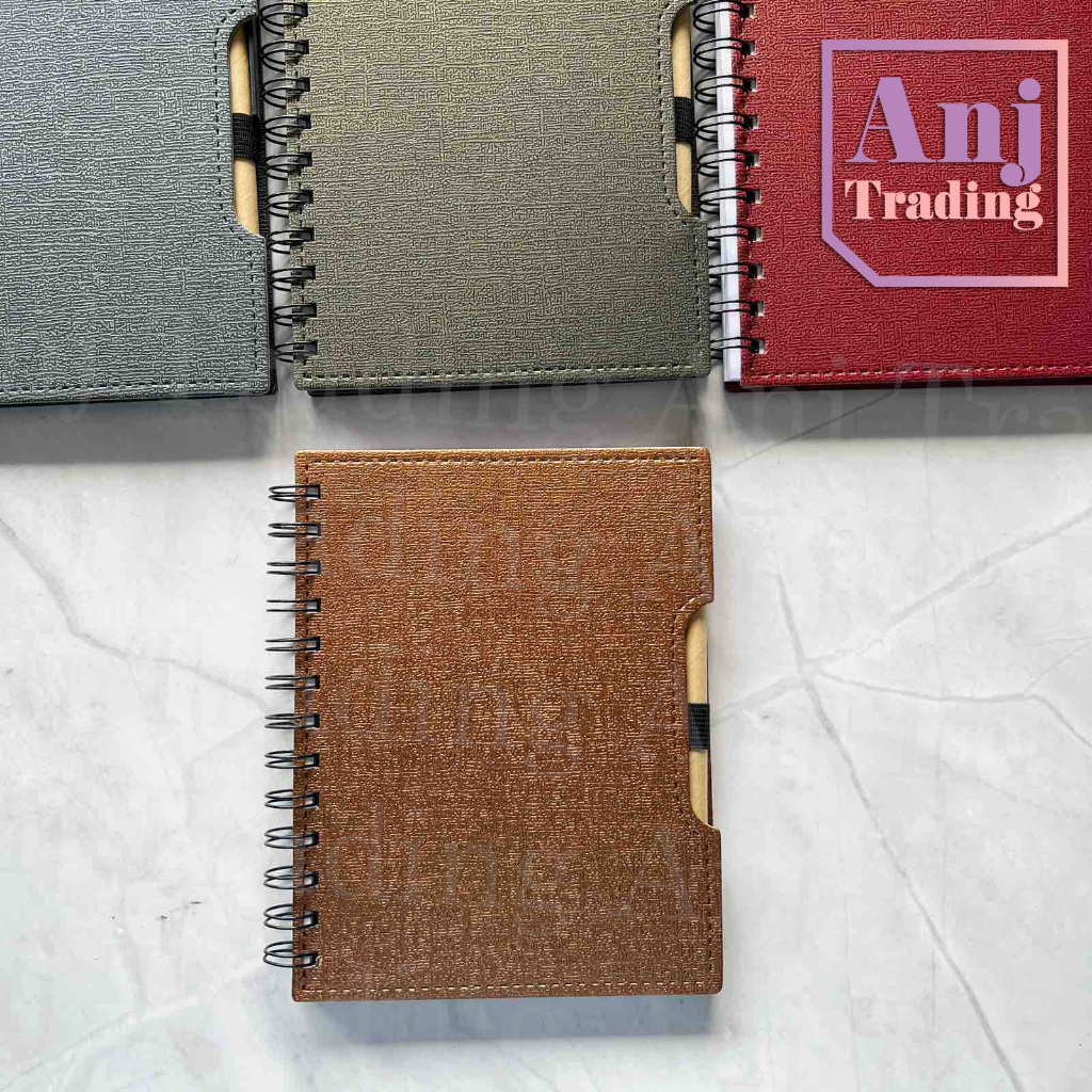 Spiral Kraft Notebook Set Metallic Colors w/ FREE PEN Notebook Journal ...