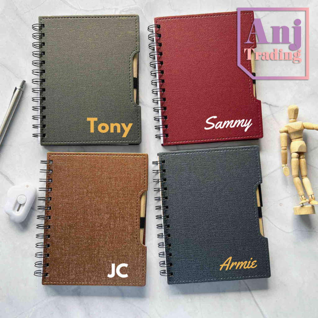 Spiral Kraft Notebook Set Metallic Colors w/ FREE PEN Notebook Journal ...
