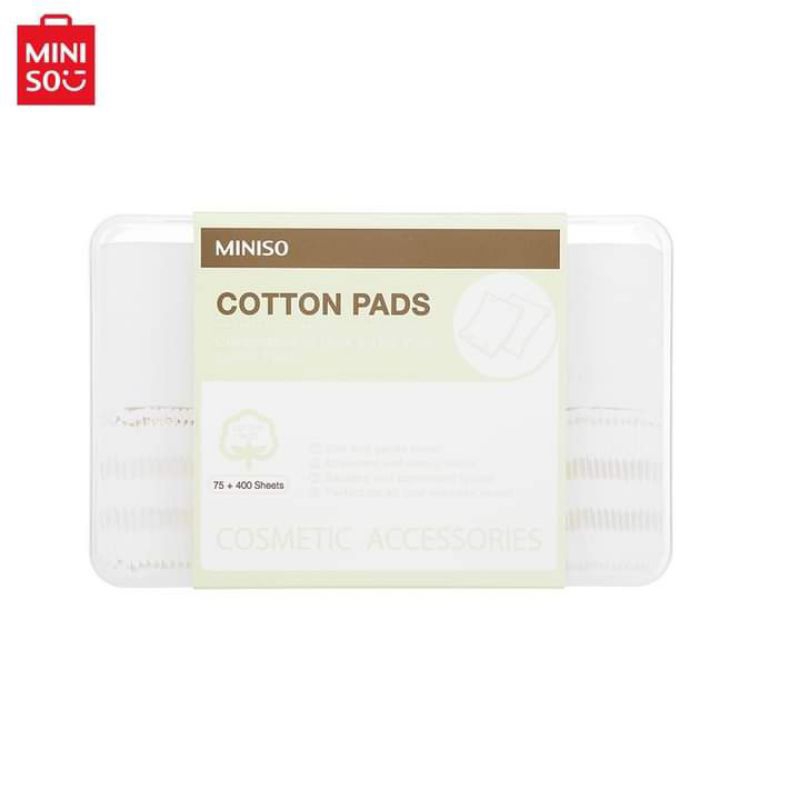 MINISO Combination of Thick & Thin Cotton Pads (75 + 400 Sheets ...