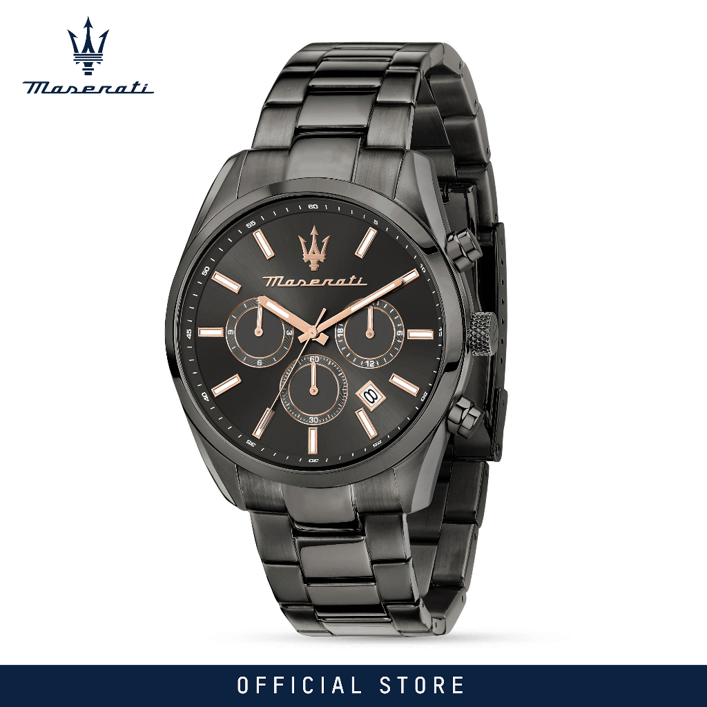【2 Years Warranty】 Maserati Attrazione 43mm Men's Quartz Watch Relo ...
