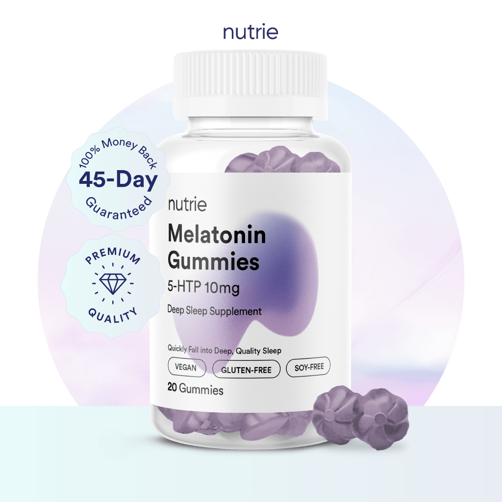 Nutrie 10mg Melatonin Gummies 5HTP 20pcs (Sleep Dietary Supplement Anti ...