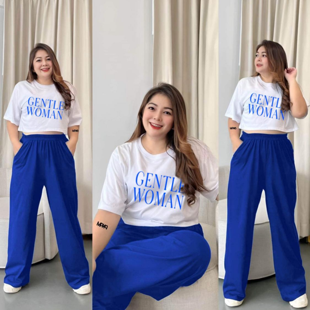 Plus Size Trendy Gentle Woman Inspired Coordinates in wide leg pants ...