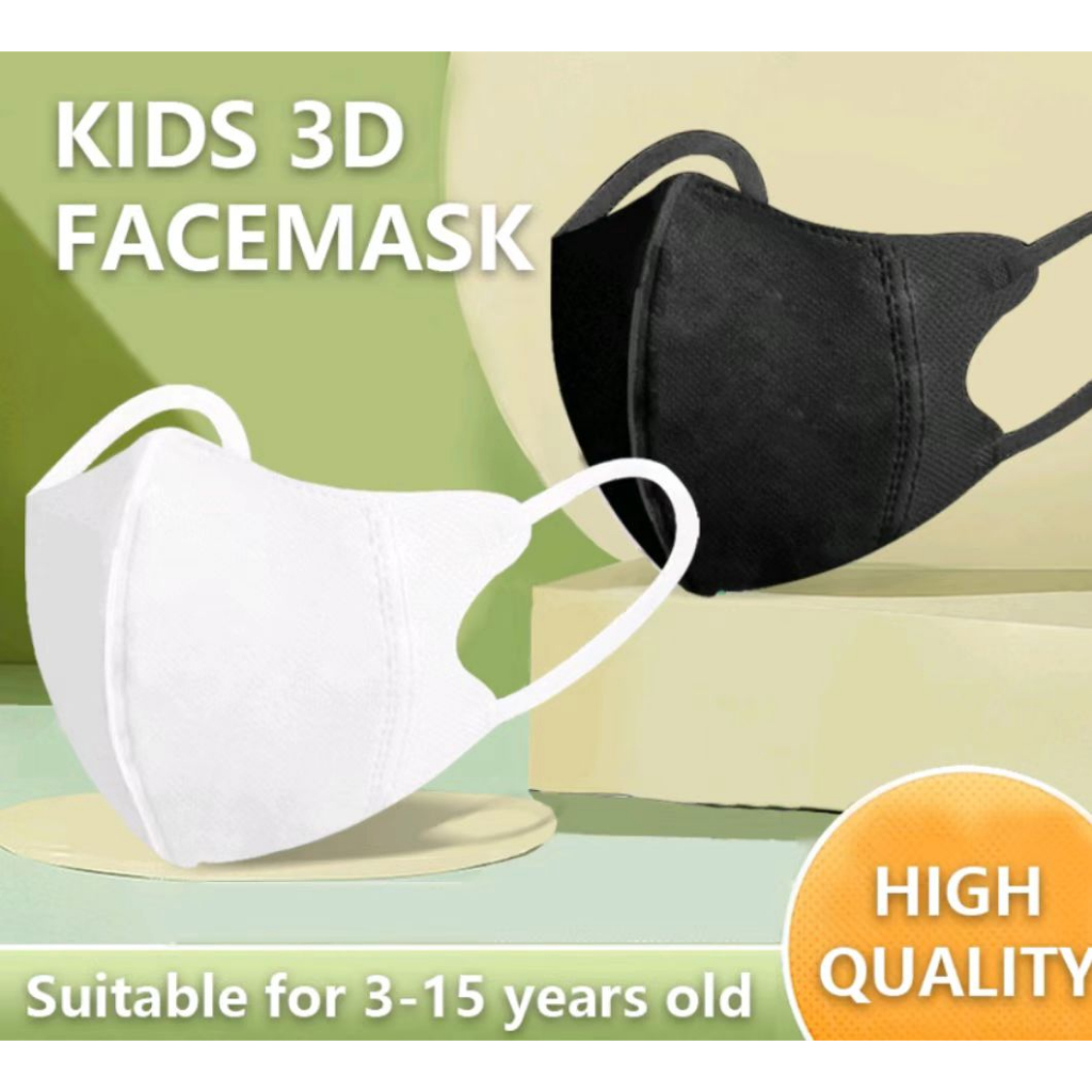 KIDS 3D KF94 childrenmask 10/50 Pcs Korea Design Children Facemask Kids 4ply Fish Shape Non ...