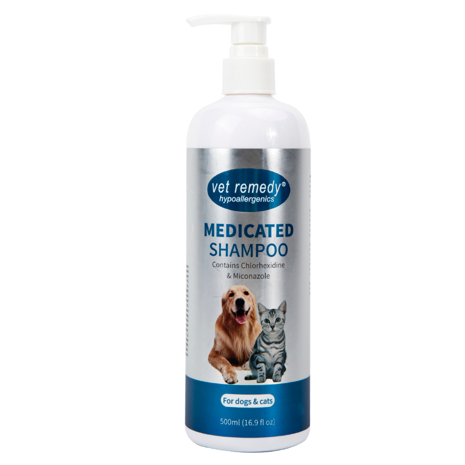 Vet Remedy Medicated Shampoo for Dogs and Cats Prevents Itch, Wound ...