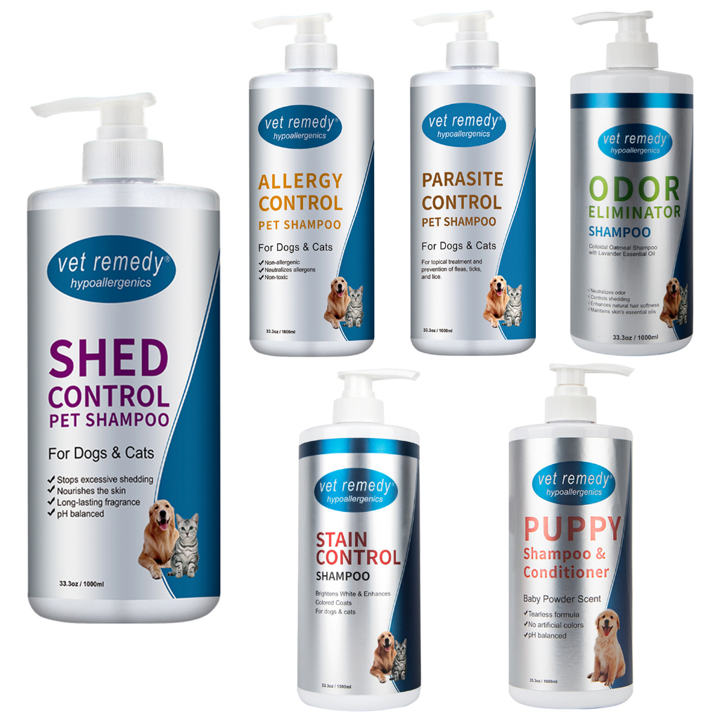 VET REMEDY COAT SOLUTION SERIES - Shampoo for Dogs & Cats 1Liter ...