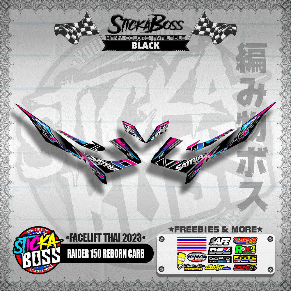 RAIDER 150 REBORN CARB DECALS ( FACELIFT THAI 2023 )【WITH FREEBIES ...