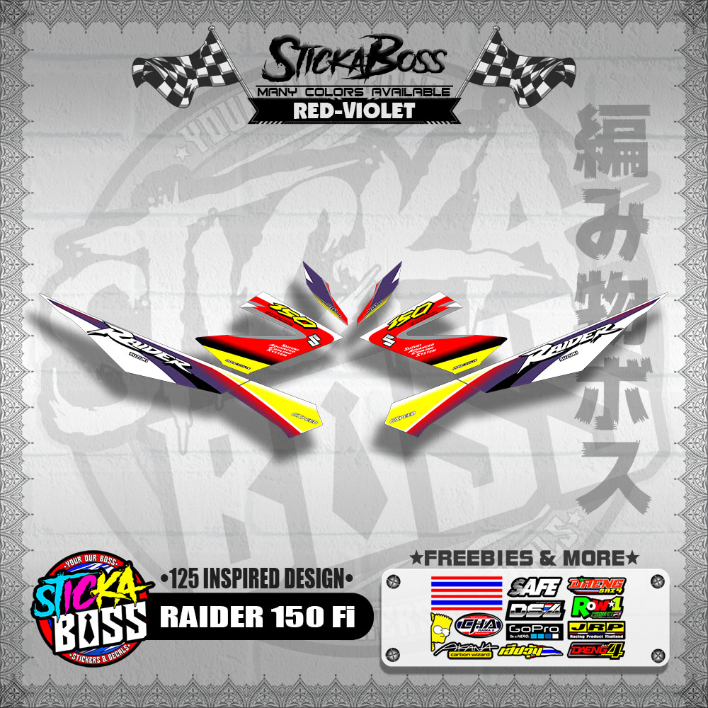 STICKER DECALS for RAIDER 150 Fi (RFI12INDE) By STICKABOSS (SOFIE ...