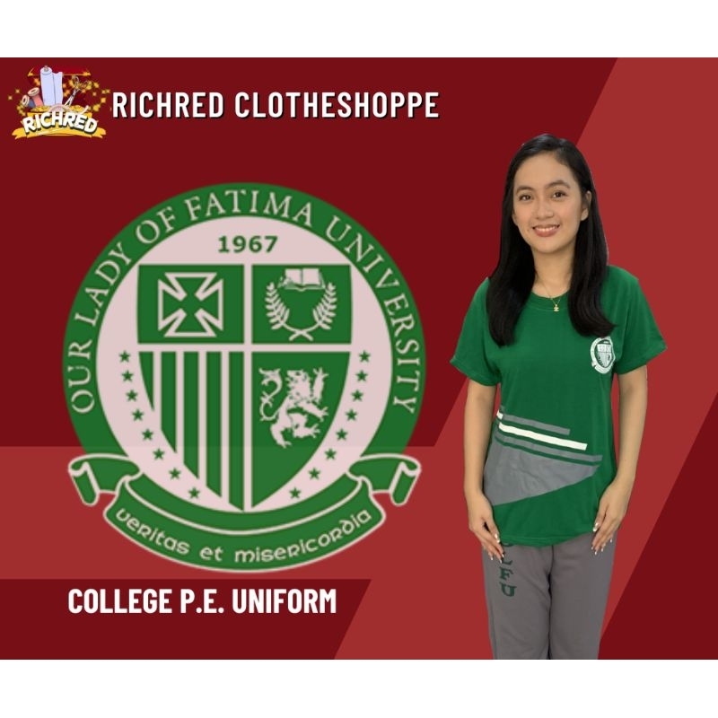 OLFU PE UNIFORM /OUR LADY OF FATIMA UNIVERSITY COLLEGE | Shopee Philippines