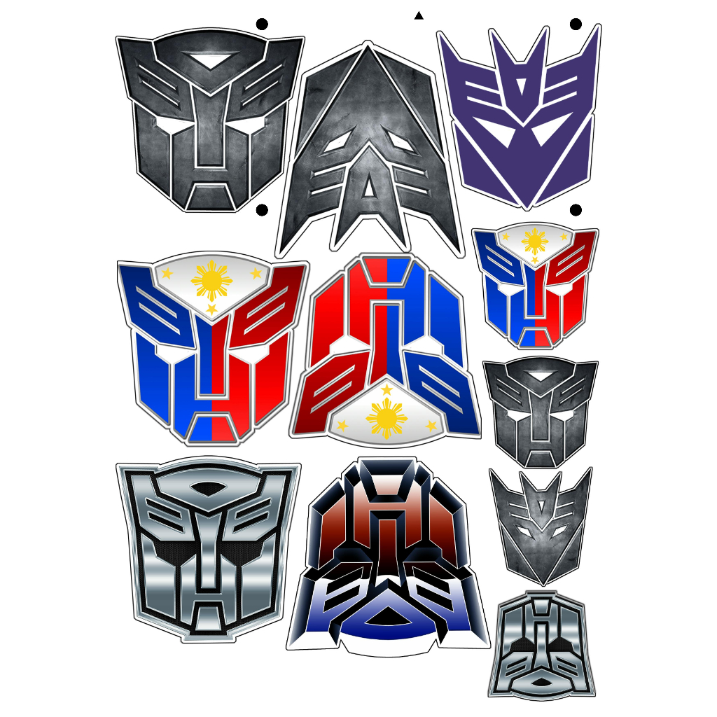 11PCS TRANSFORMERS GRAPHIC VINYL STICKER DESIGN LAMINATED WATERPROOF ...