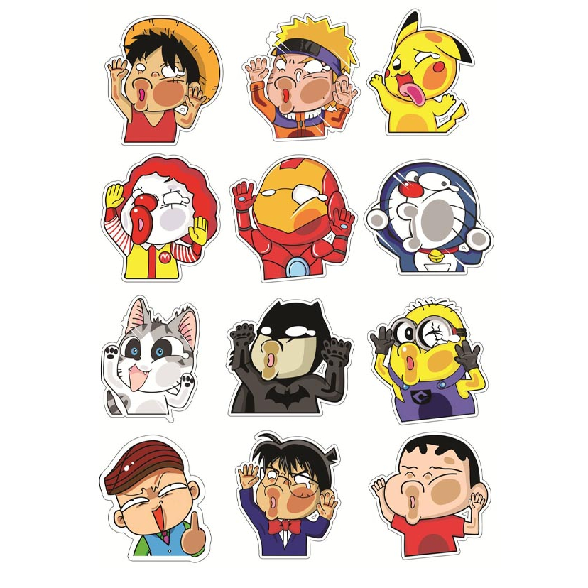 ANIME CHIBI GRAPHIC LAMINATED VYNIL STICKER DESIGN HIGH QUALITY ...