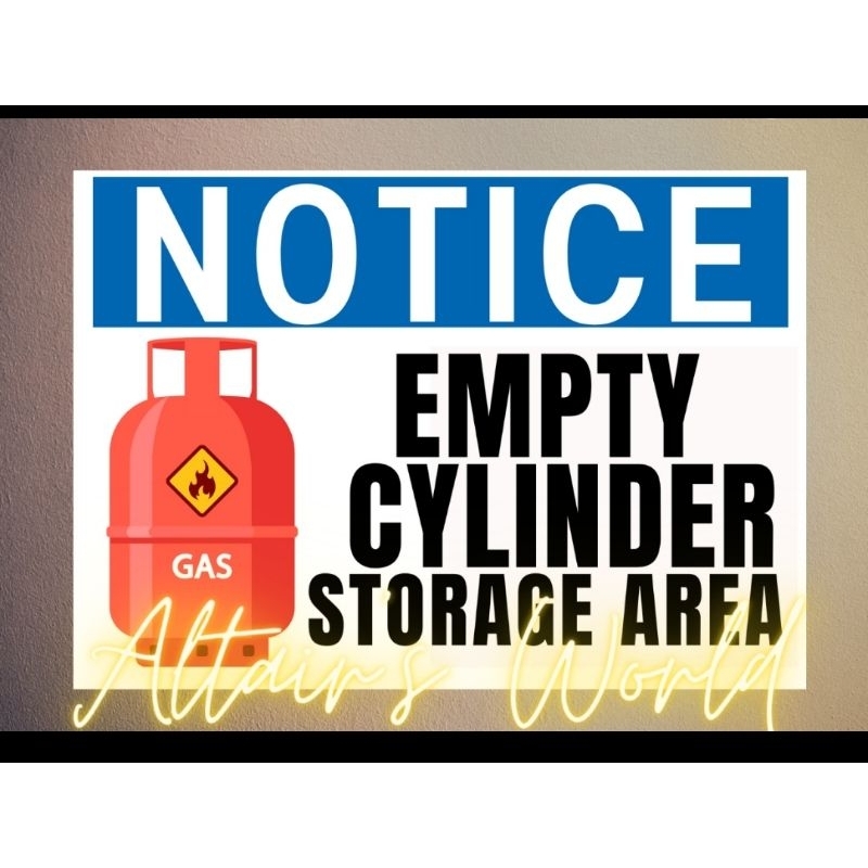 Flammable Signage Safety Sign LPG Signage Sticker Empty Flammable Gas ...