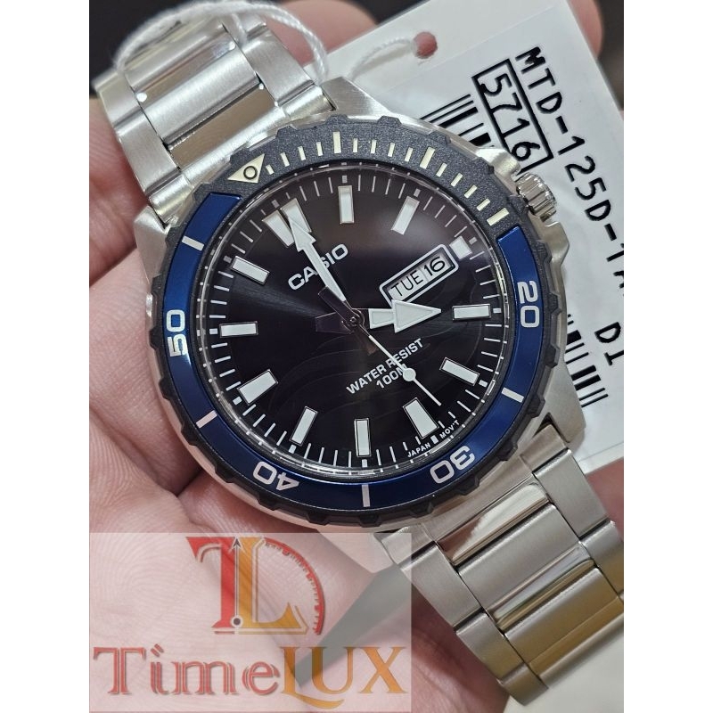 CASIO SILVER MTD 125D 1A2 | Shopee Philippines