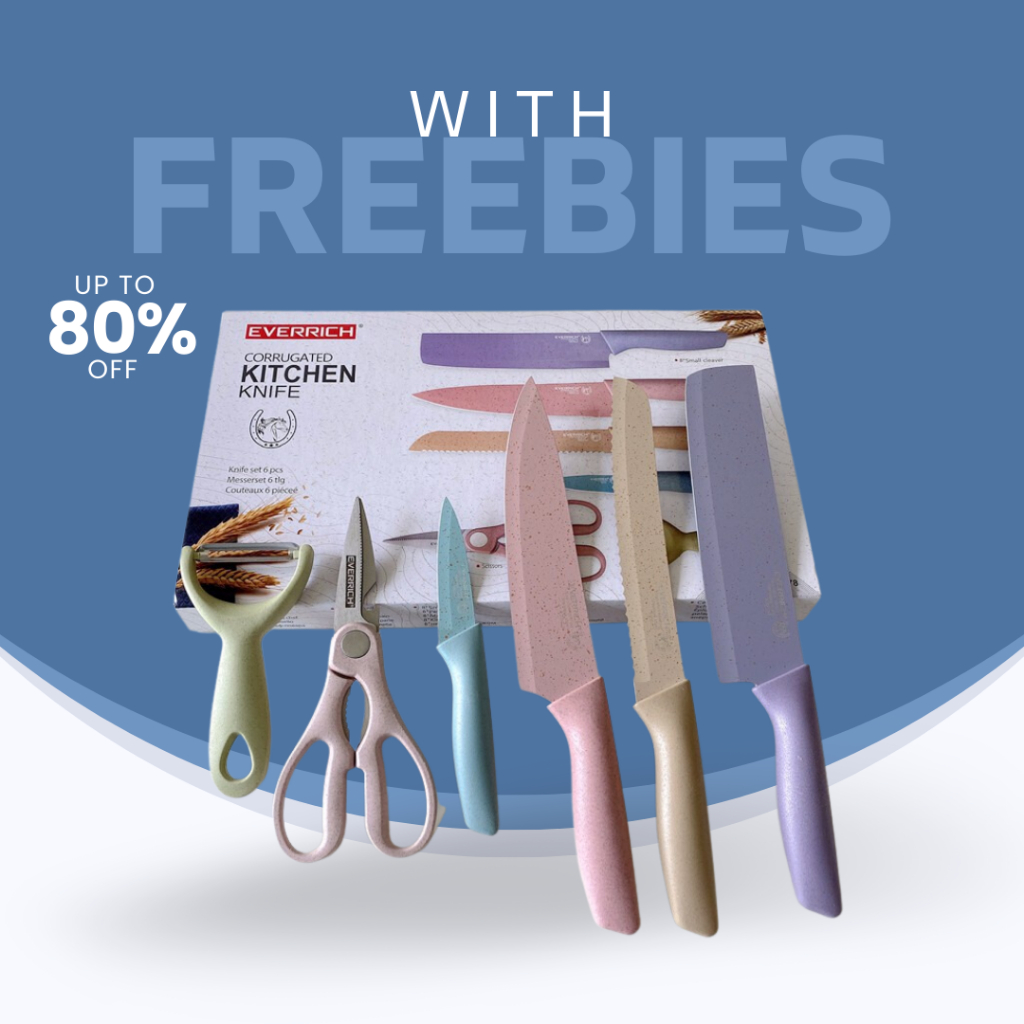 High Quality Corrugated Kitchen Knife Set with Slicing Knife Bread ...