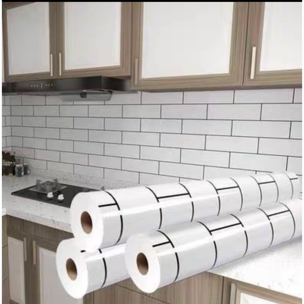 homeMarble Kitchen decorate Wallpaper Waterproof and Oil proof Stickers ...