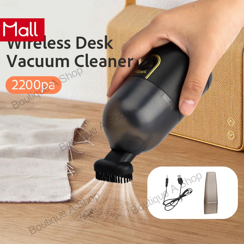USB Mini Desktop Vacuum Cleaner Cordless Handheld Auto Vacuum Keyboard ...