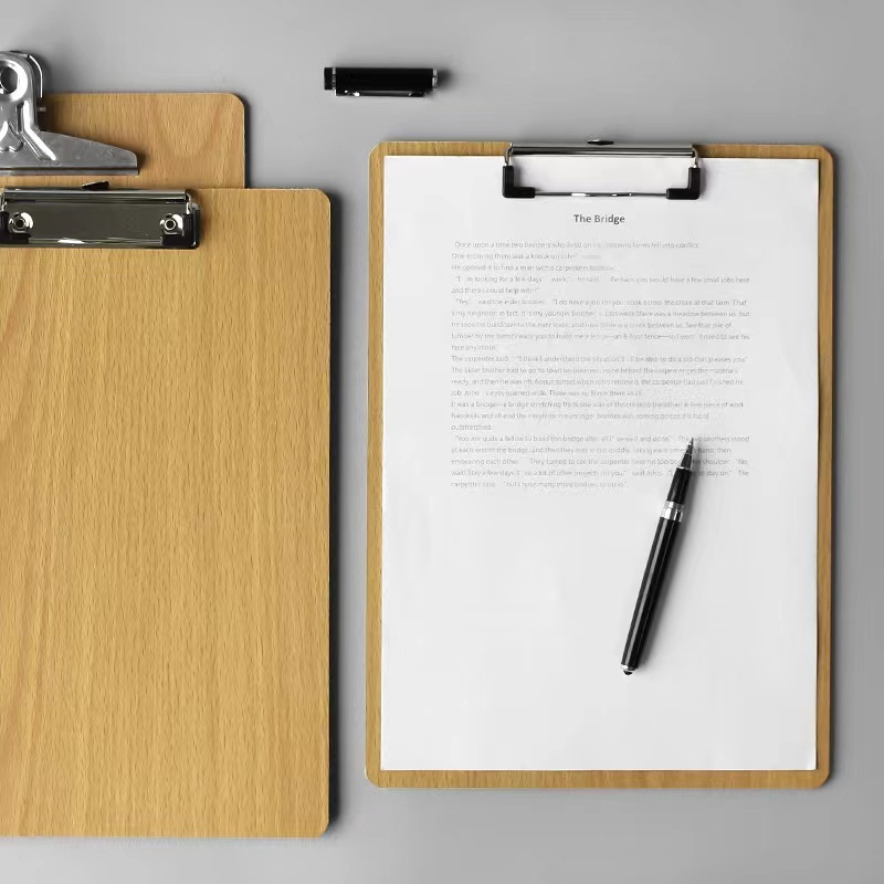 A4 Wooden Clipboard with Low Profile Clip 9 x 15 Inch Letter Size File ...