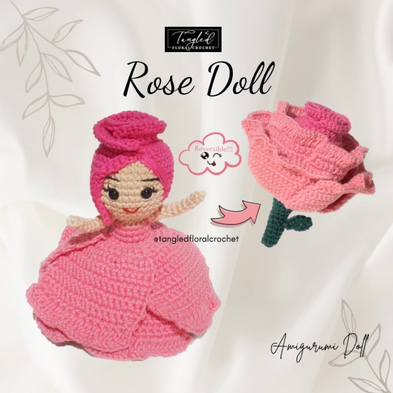 Reversible Rose Doll Amigurumi by TANGLED FLORAL CROCHET | Shopee ...