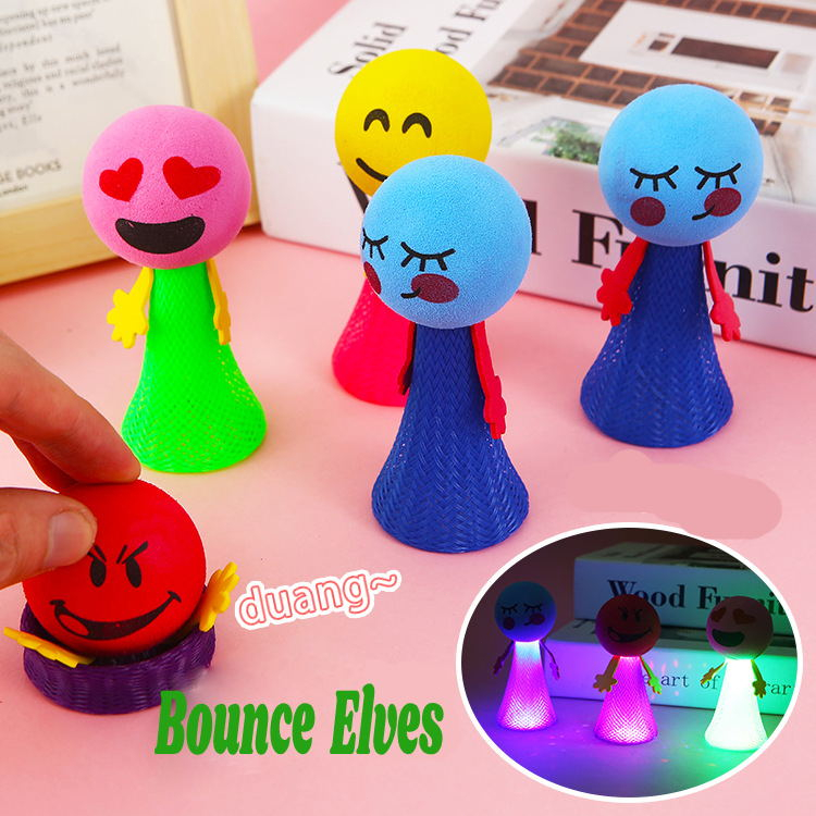 Baby Toys Bouncing Doll Cute Press it Jump Toys for Kids Emoticon ...