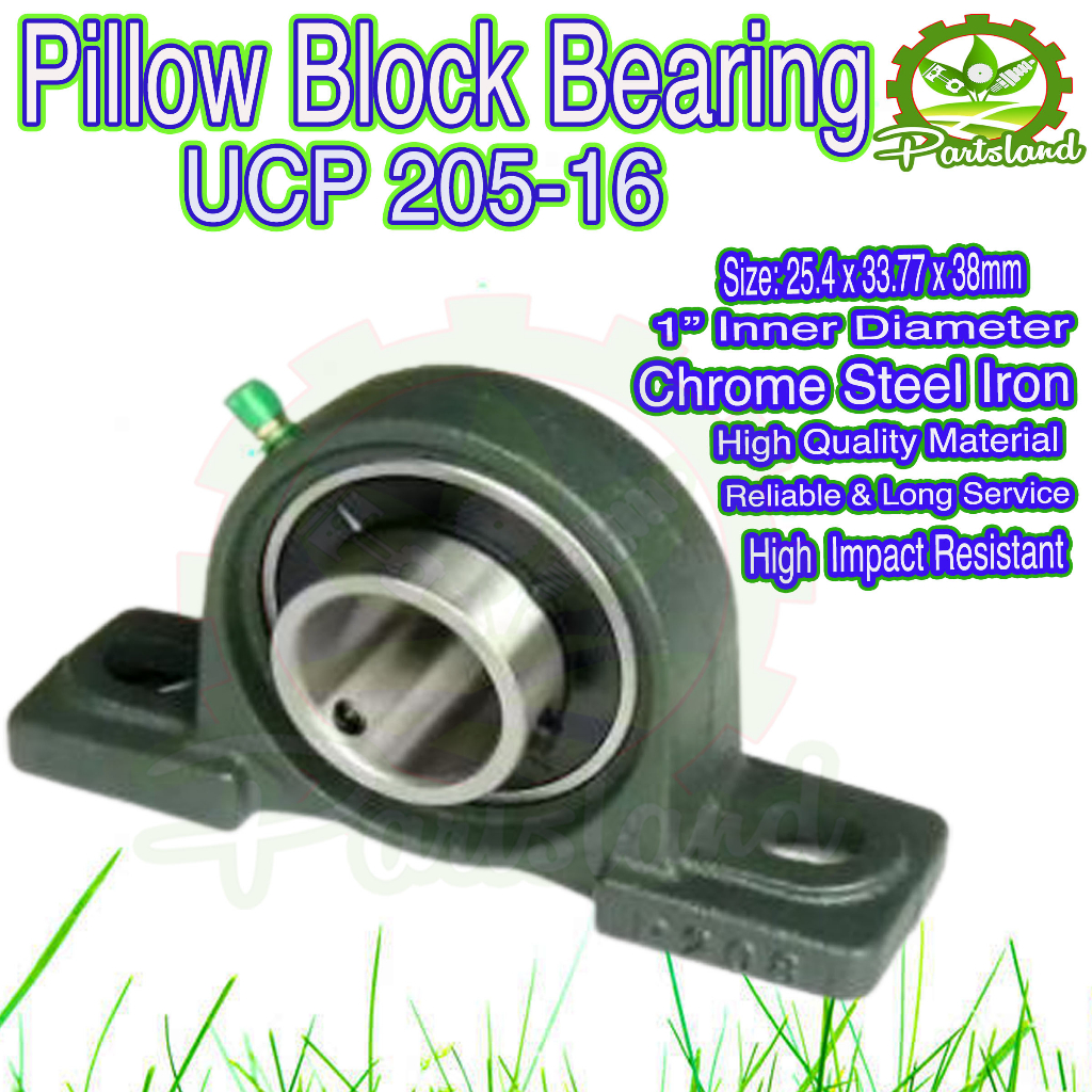Pillow Block Bearing UCP 205-16 1 inch Chrome Steel Iron P205 Bearings with 1" Bore Mounted ...