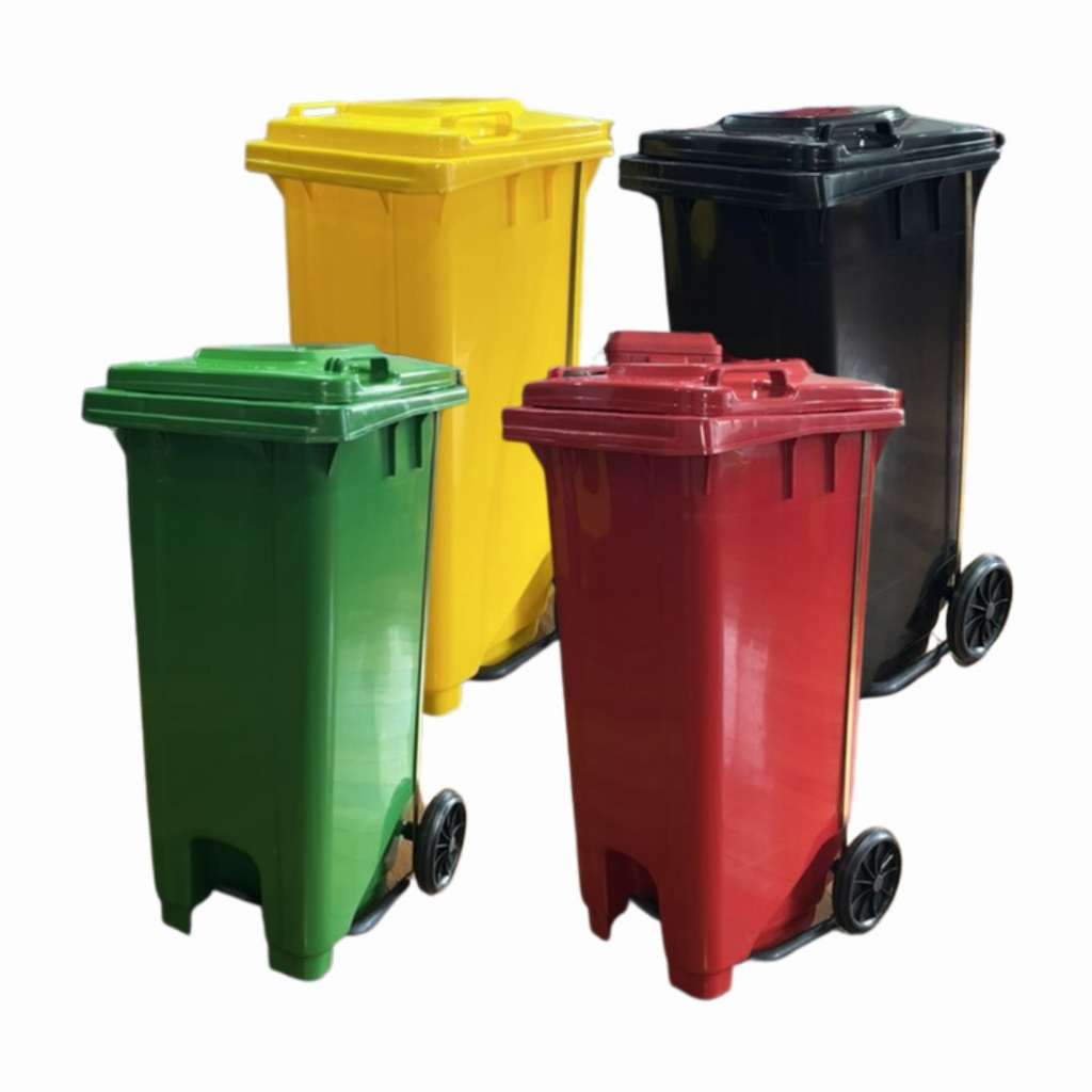 GREEN CARE Wheeled Mobile Trash Bin (with Pedal) 120L | Shopee Philippines