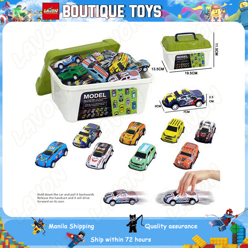 Kid Toy Alloy Metal Racing Car with storage bucket Set Model Boy ...