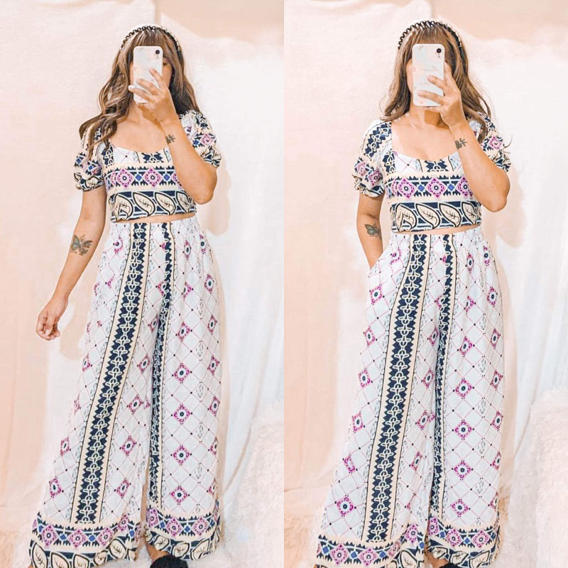 Boho Terno Pants w/ slit | Shopee Philippines