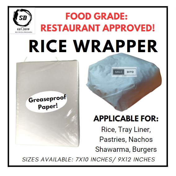 LITTLE CHUA RICE WRAPPER 9x12"/Greaseless Non-stick Oil Proof Paper for ...