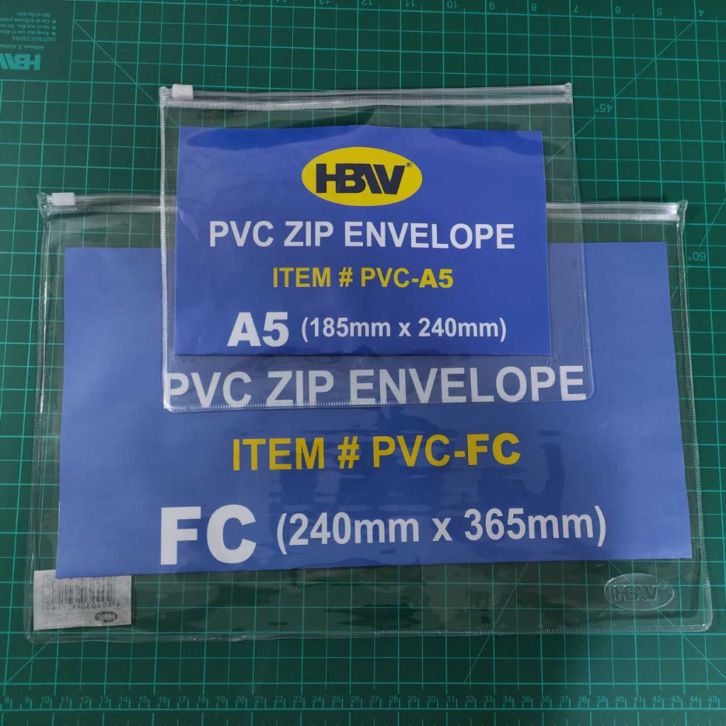 [HBW] PVC Zip Plastic envelope per 1pc | Shopee Philippines