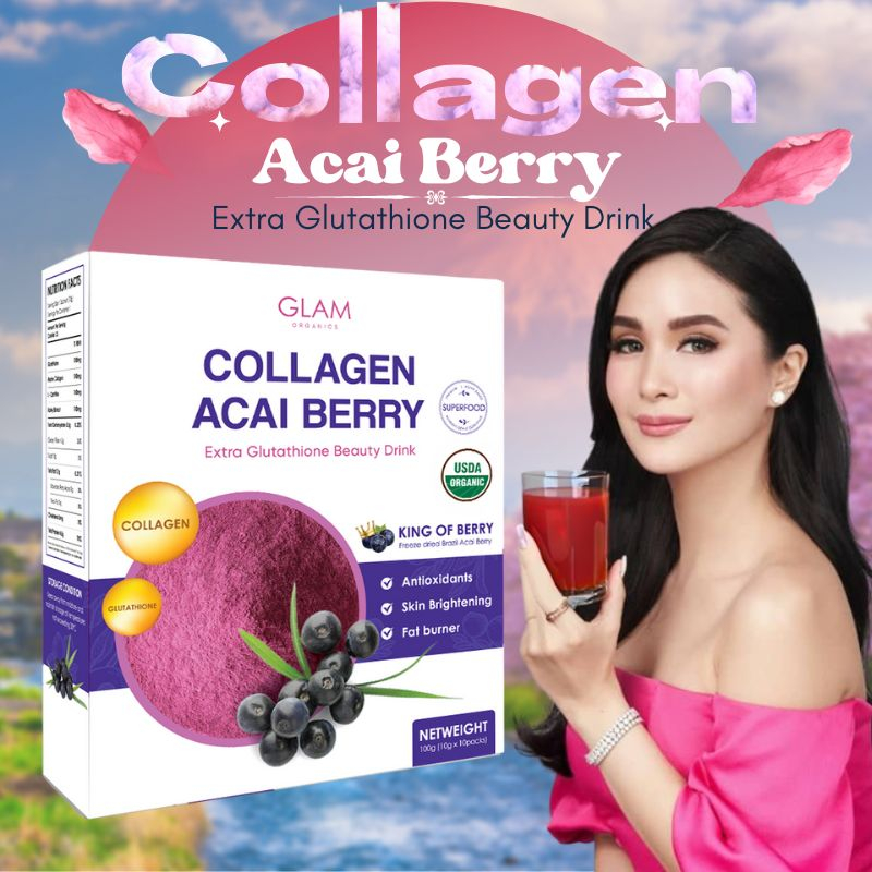 GLAM Collagen Acai Berry Extra Glutathione Beauty Drink Slim Body ...