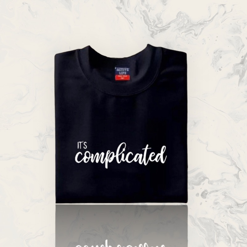 It's Complicated Aesthetic Oversize T-shirt Tees Unisex Cotton | Shopee ...