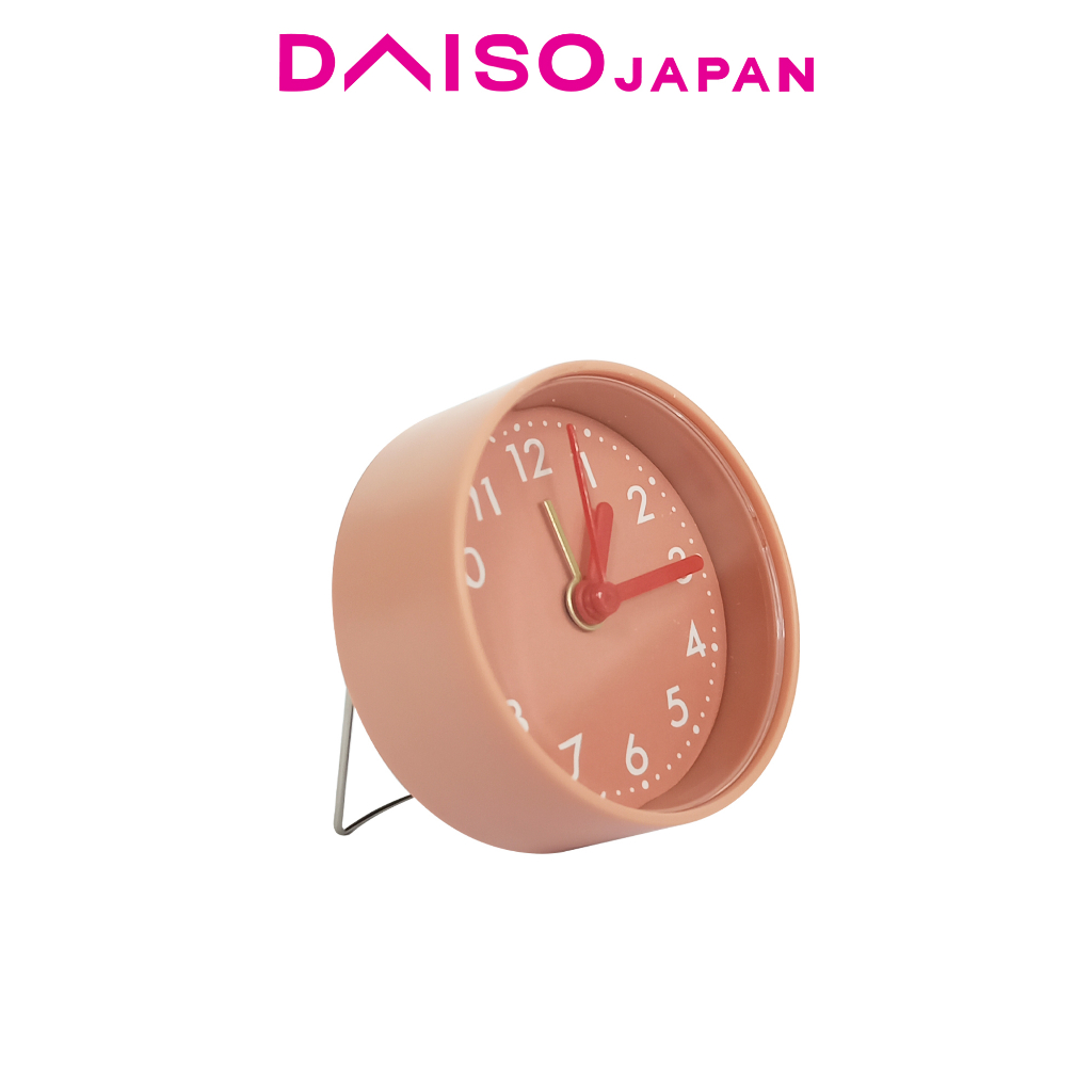 Daiso Mini Round Clock in Pink | Shopee Philippines