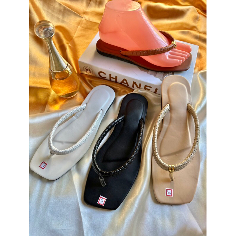 ANGEL ipit stick trendy flat sandals for women by perfect lace | Shopee ...