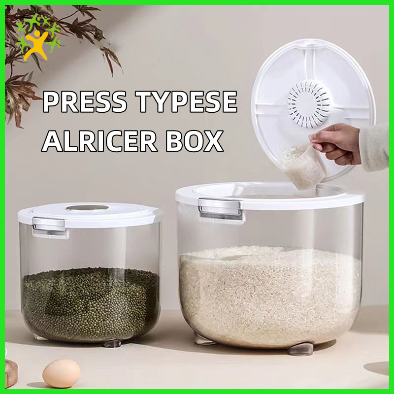 10KG-15kg Rice Dispenser and Storage with measuring cup sealed grain ...