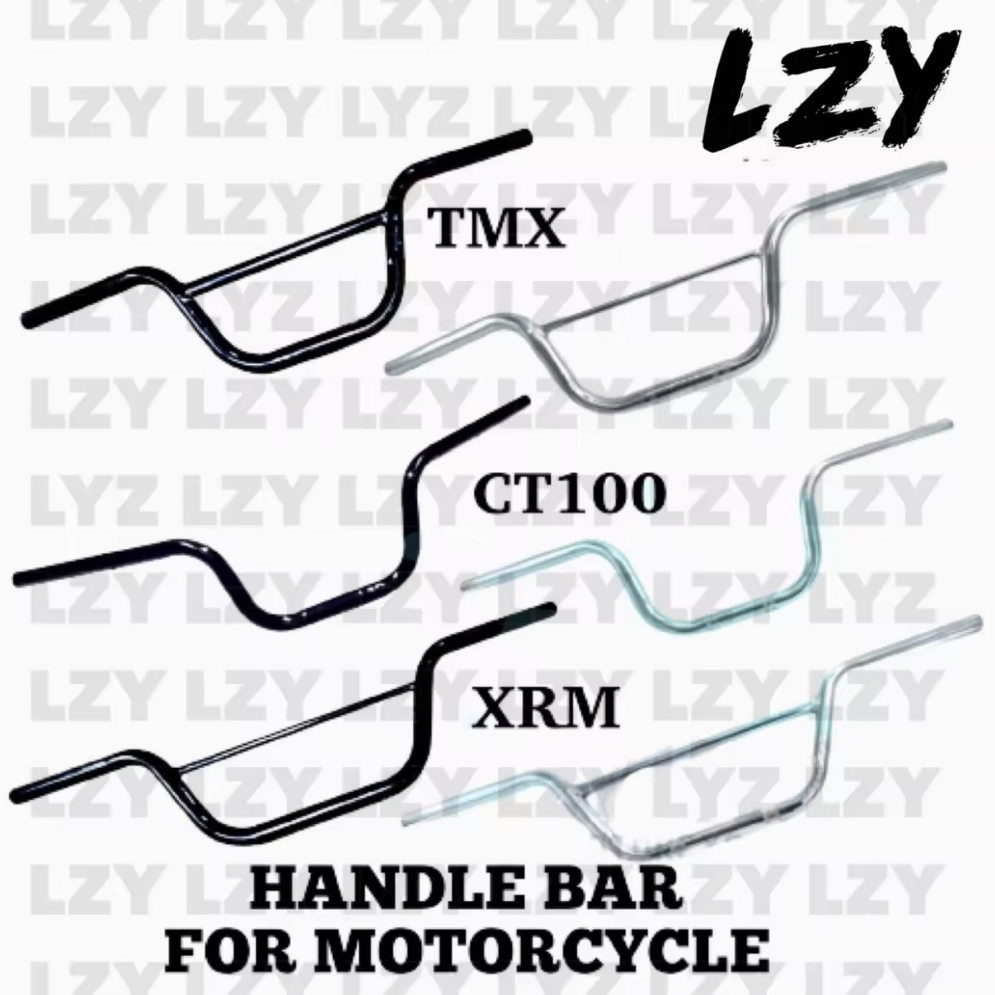 LZY Motorcycle Handle Bar for CT100 XRM TMX (Black/Silver) | Shopee ...