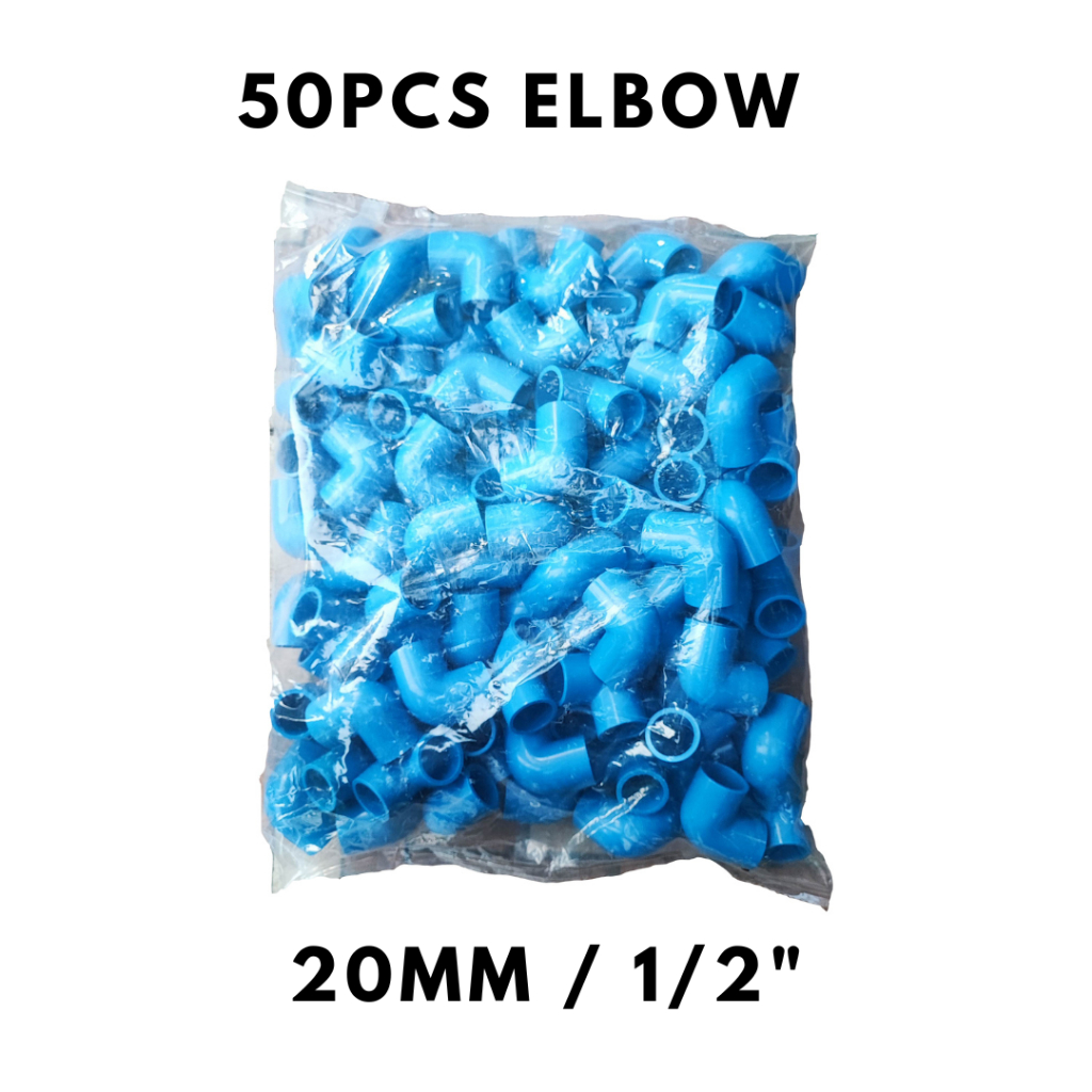 PVC Blue fittings 20mm 1/2 50 pcs per pack | Shopee Philippines