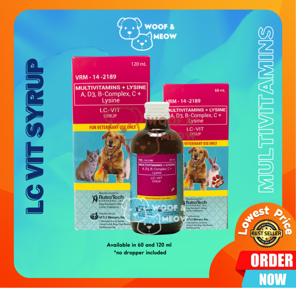 LC Vit Multi-vitamins Syrup, Pet Multivitamins Cat Dog Vitamins ...
