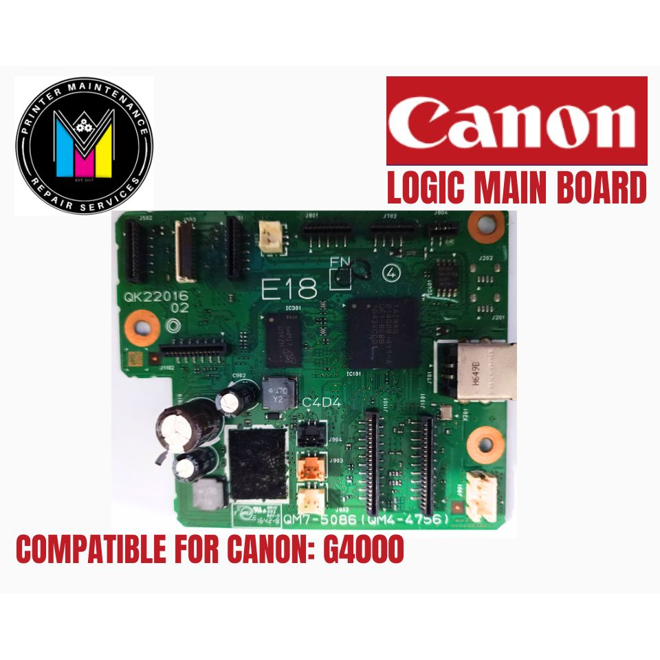 Original Canon Logic Board / Main Board for Canon G4000 Printer ...