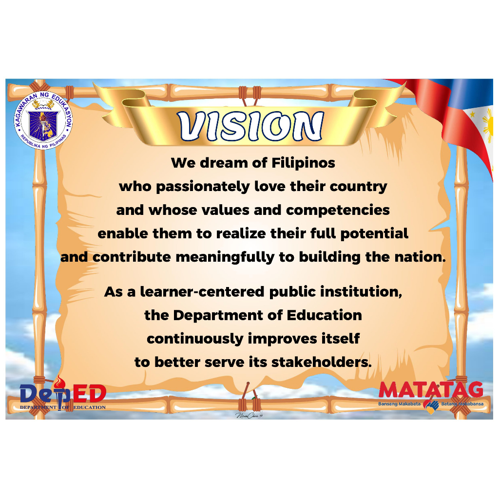 Laminated Wall Poster Decor DEPED MISSION VISION CORE VALUES | Shopee ... Laminated Wall Poster Decor DEPED MISSION VISION CORE VALUES | Shopee ...