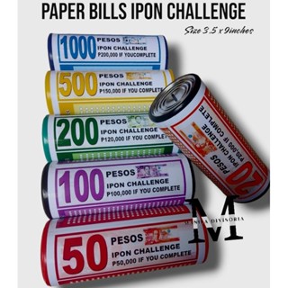 9inches Paper Bills Ipon Challenge Alkansya Coins Bill Ipon Challenge ...