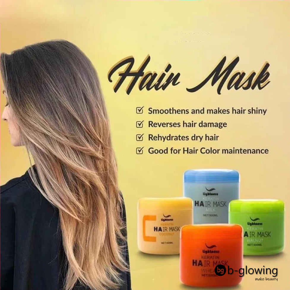 Lightness Keratin Hair Mask Hair Care Treatment 500ml Walnut Wheat ...