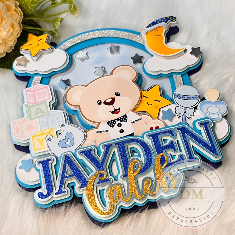 Customized Cake Topper Christening Dedication Baptismal | Shopee ...